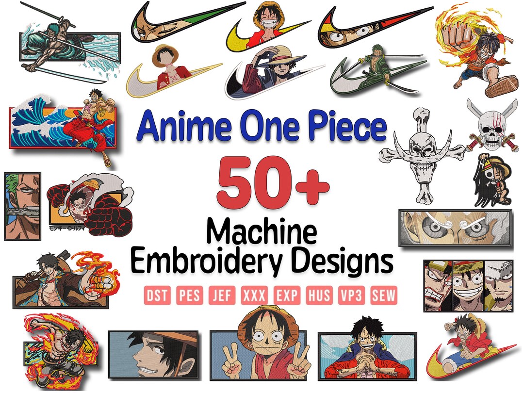 Anime Machine Embroidery Designs One Piece Embroidery - Etsy UK