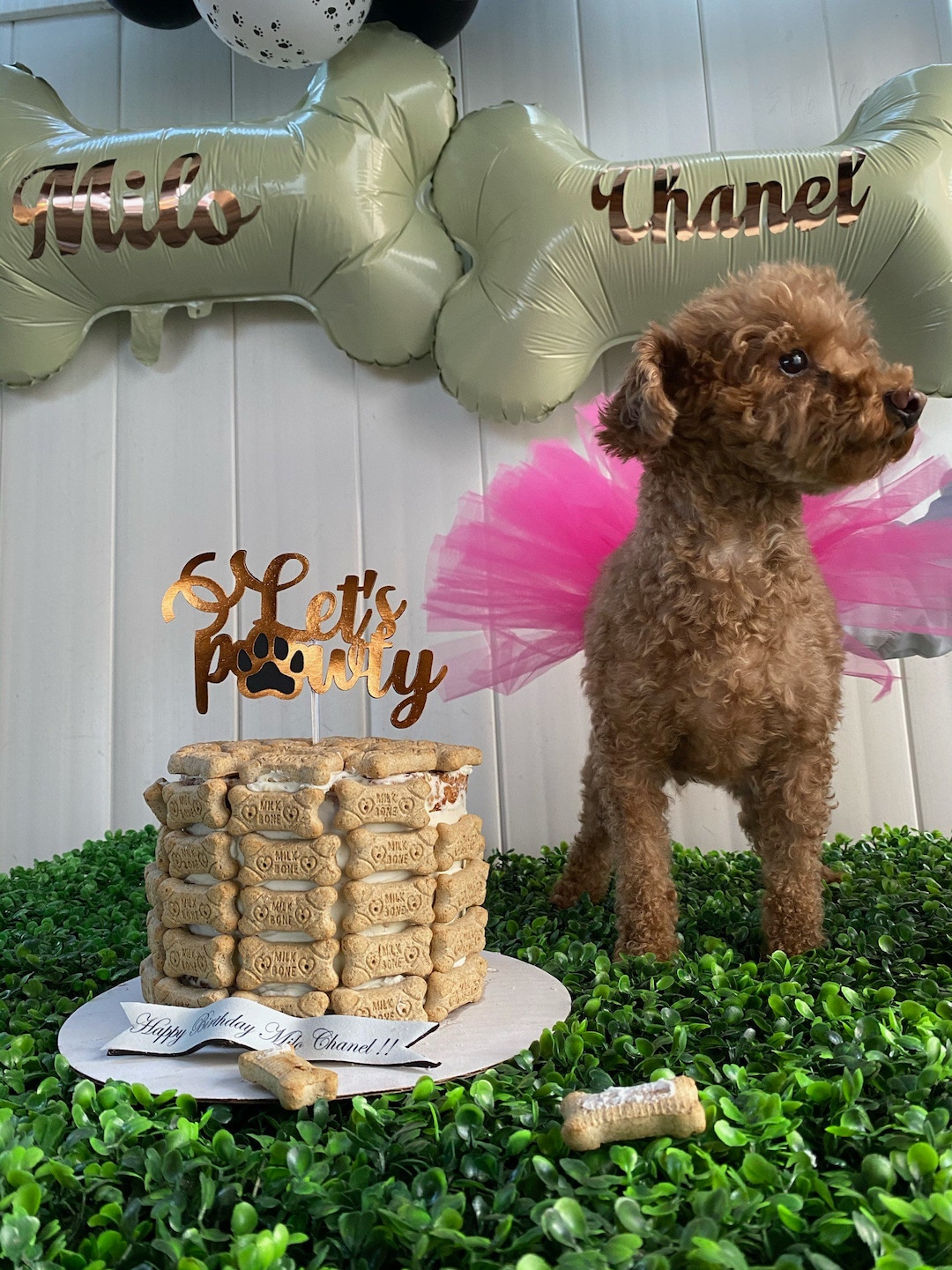 Dog Birthday Cake Topper Bone Cake Topper Happy Birthday for - Etsy