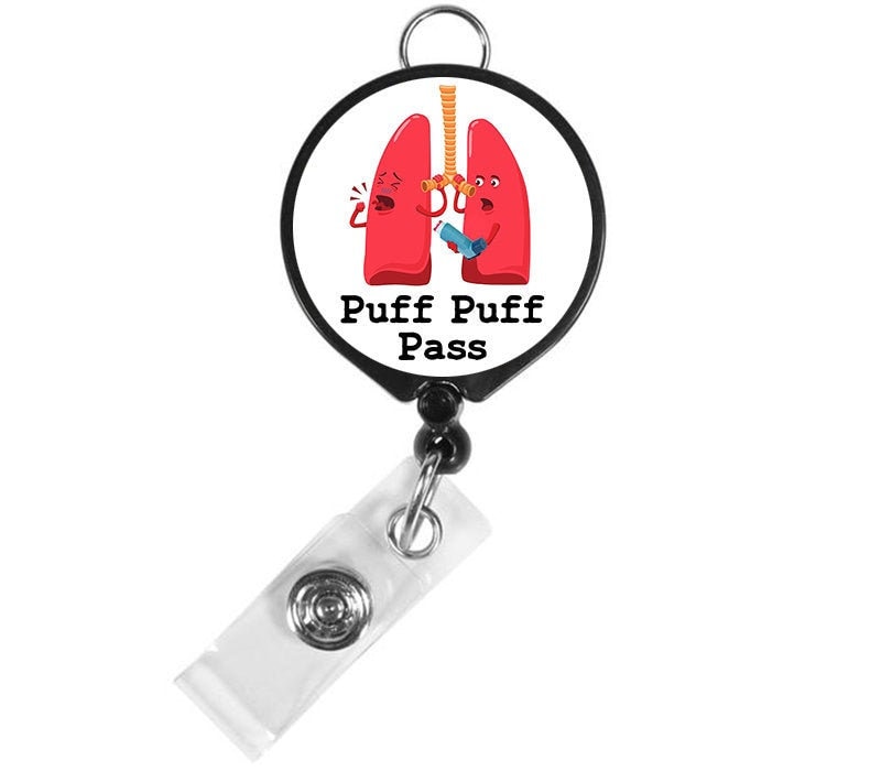Puff Puff Pass Badge Reel Funny Respiratory Badge Reel Respiratory ...