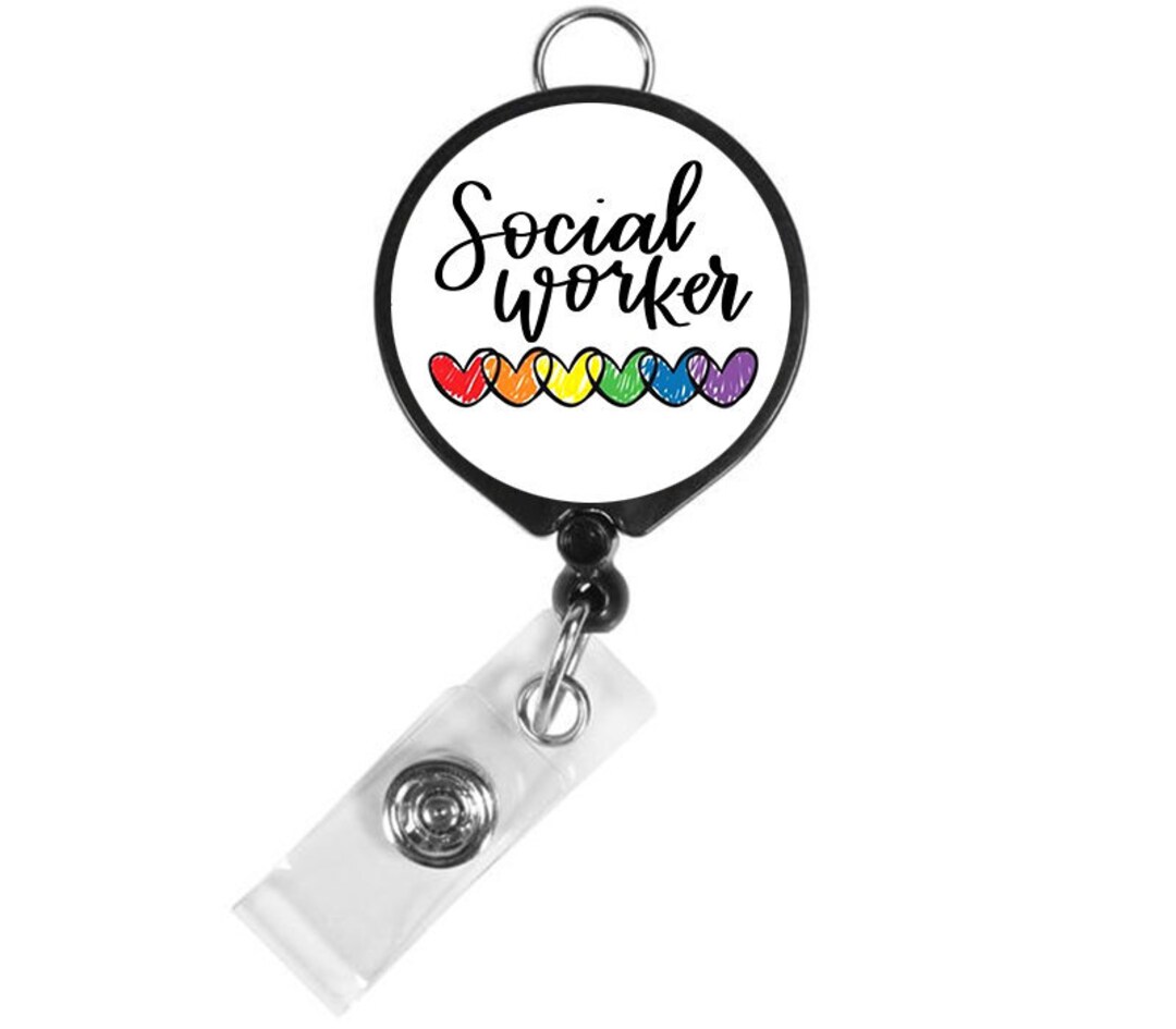 Social Worker Badge Reel Social Work Badge Reel Cute Badge Reel Gift ...