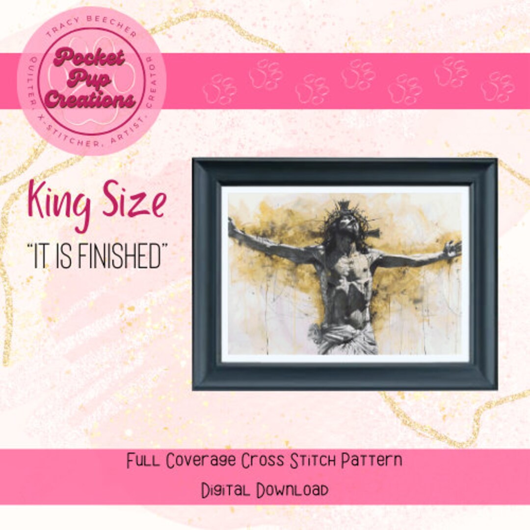 It is Finished King Size Full Coverage Cross Stitch, Pattern Keeper ...