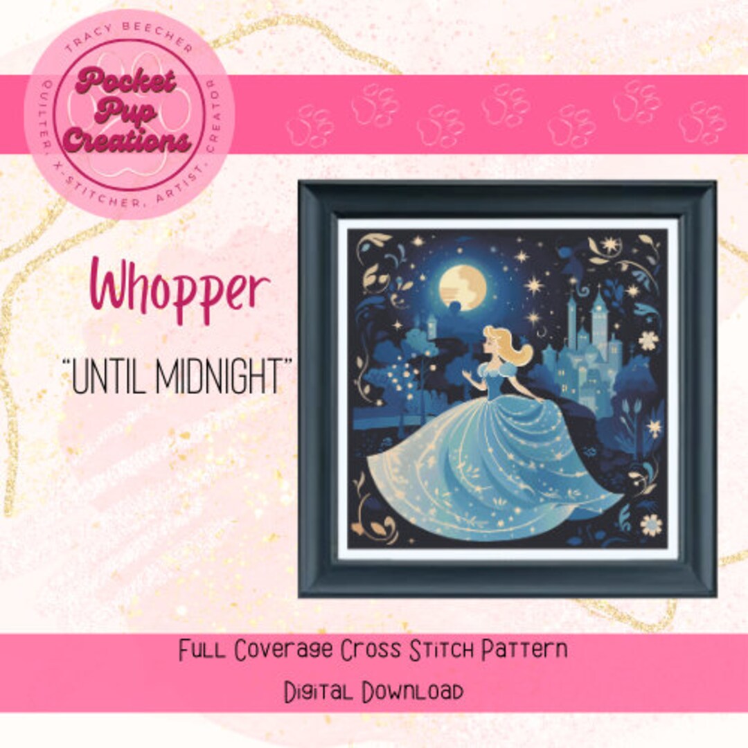 Until Midnight-whopper Sized, Full Coverage Cross Stitch, Instant PDF ...
