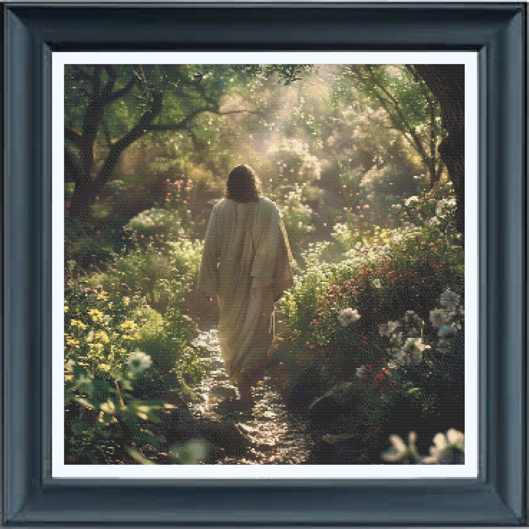 Jesus in Gethsemane, Full Coverage Cross Stitch, Instant PDF, Pattern ...