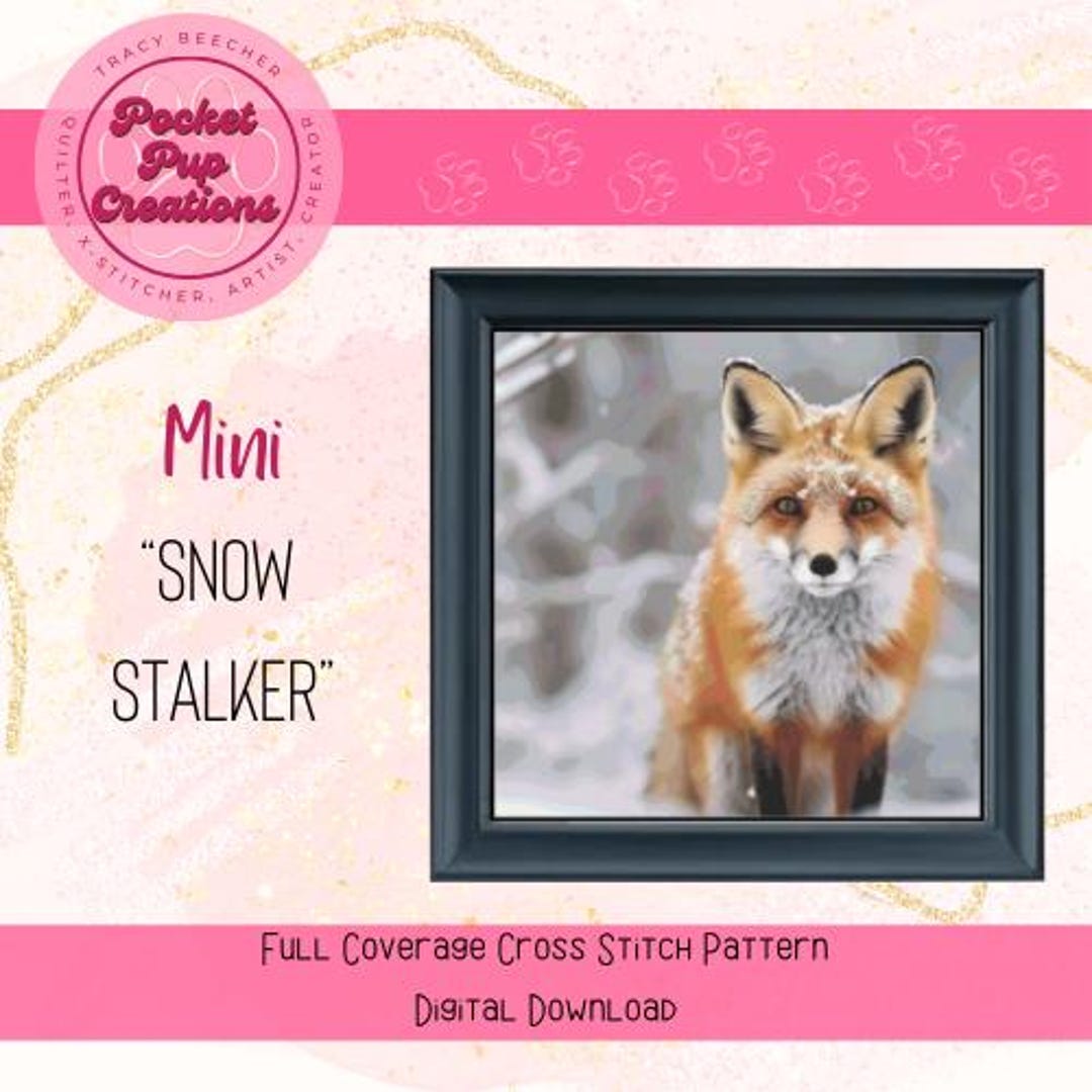 Snowstalker-mini Size Full Coverage Cross Stitch, Instant PDF Download ...