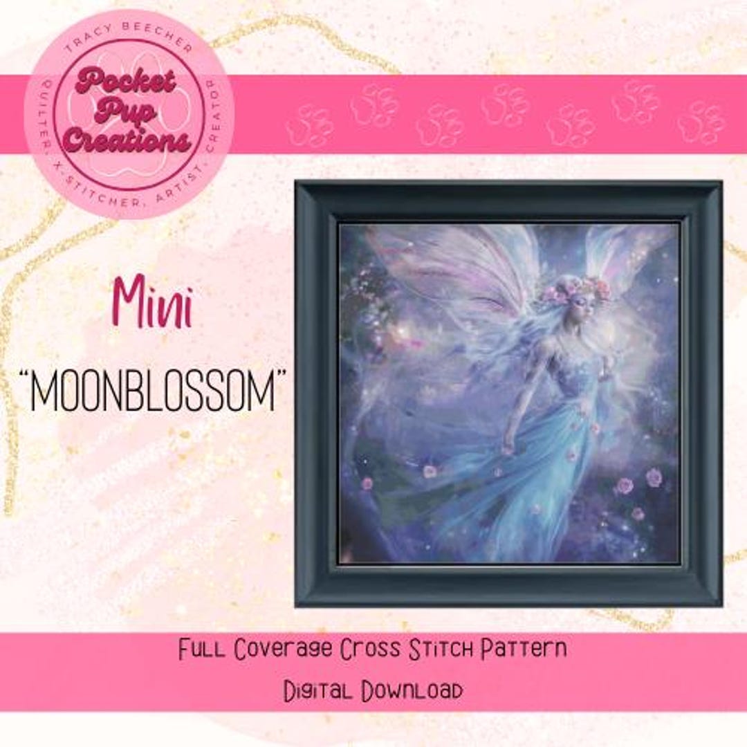 Moonblossom Mini – Ethereal Fairy Cross Stitch Pattern PDF | Dreamy ...