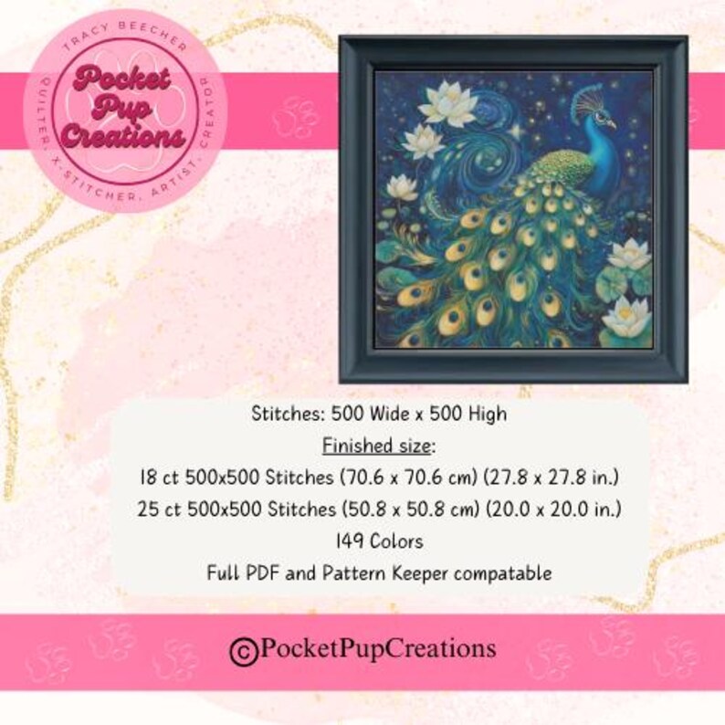 Seraphina-whopper Full Coverage Cross Stitch, Instant PDF Download ...