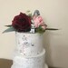 Burgundy, Blush Cake Topper, Blush Wedding Cake Topper, Birthday Cake ...