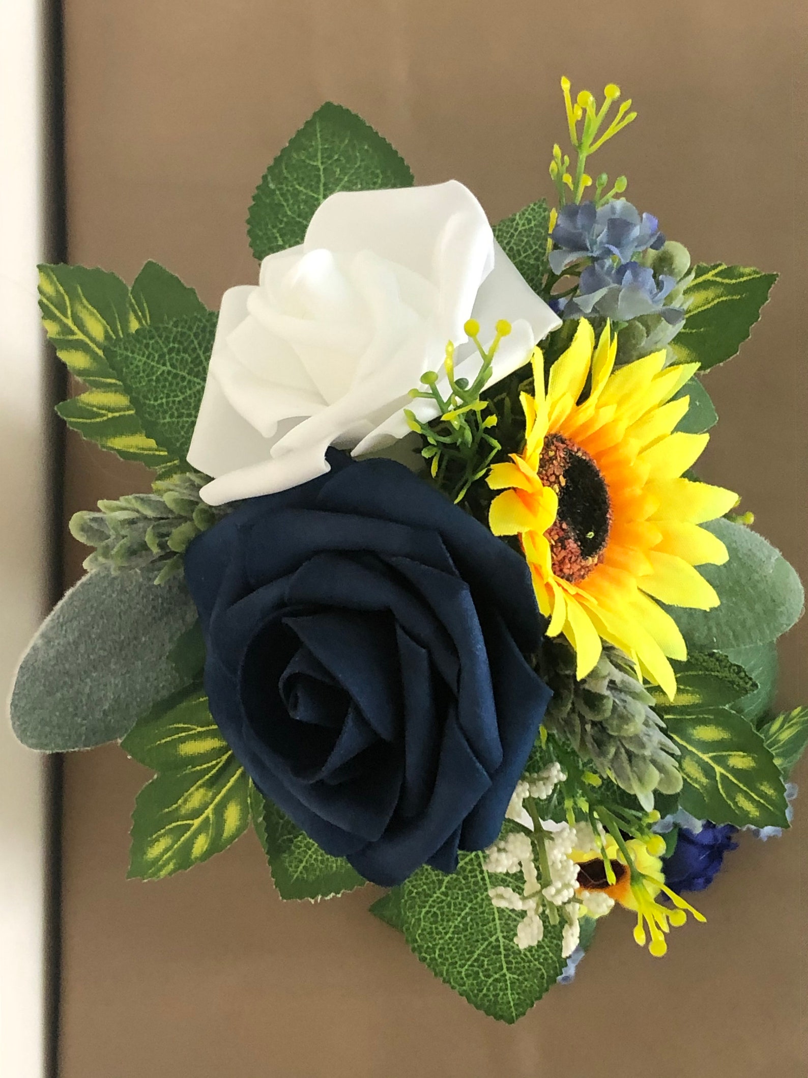 Navy Blue Sunflower Cake Topper Wedding Cake Topper - Etsy