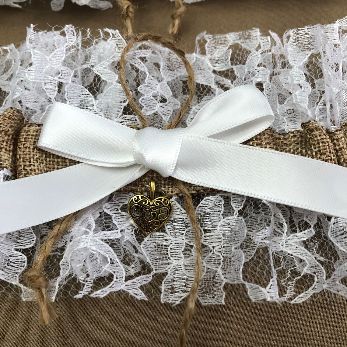 Rustic Garter, Burlap and Lace Garter, Boho Garter, Country Chic Garter ...