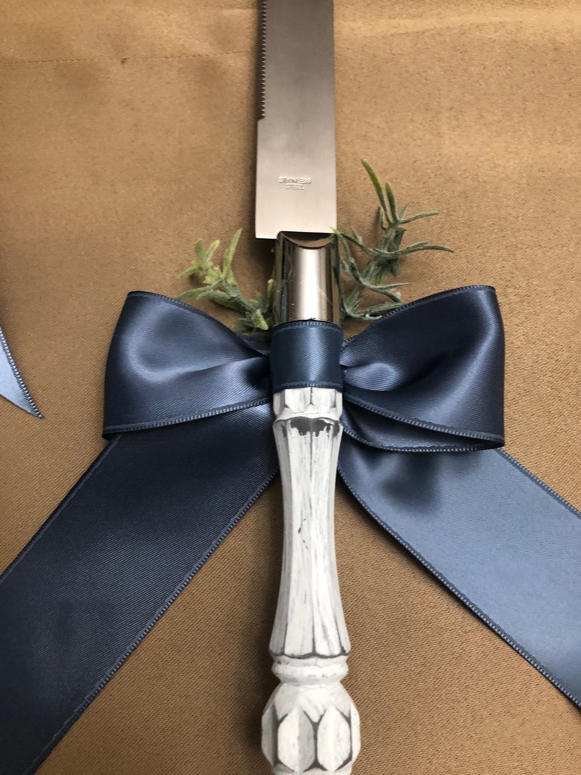 Slate Blue Dusty Blue French Blue Cake Serving Set Steel | Etsy