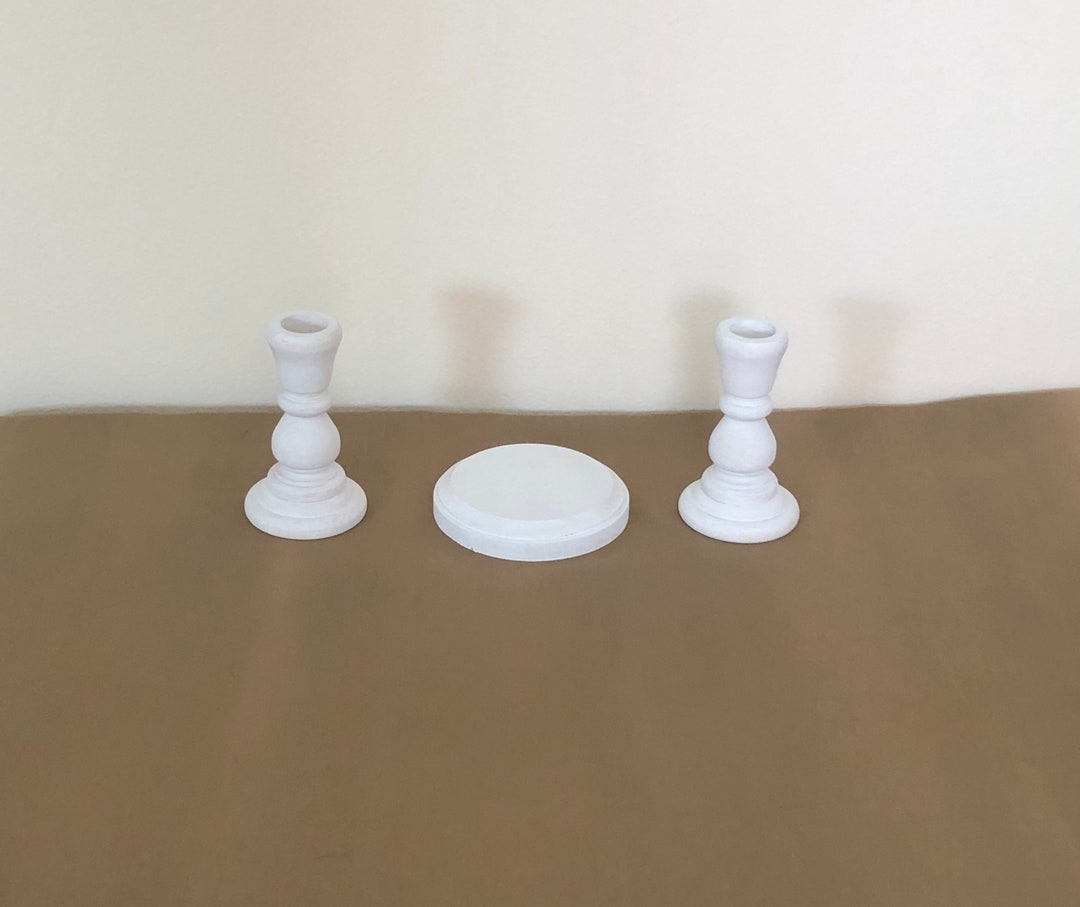 Unity Candle Holder Set, Wood Unity Candle, Ceremony Candle Holder ...