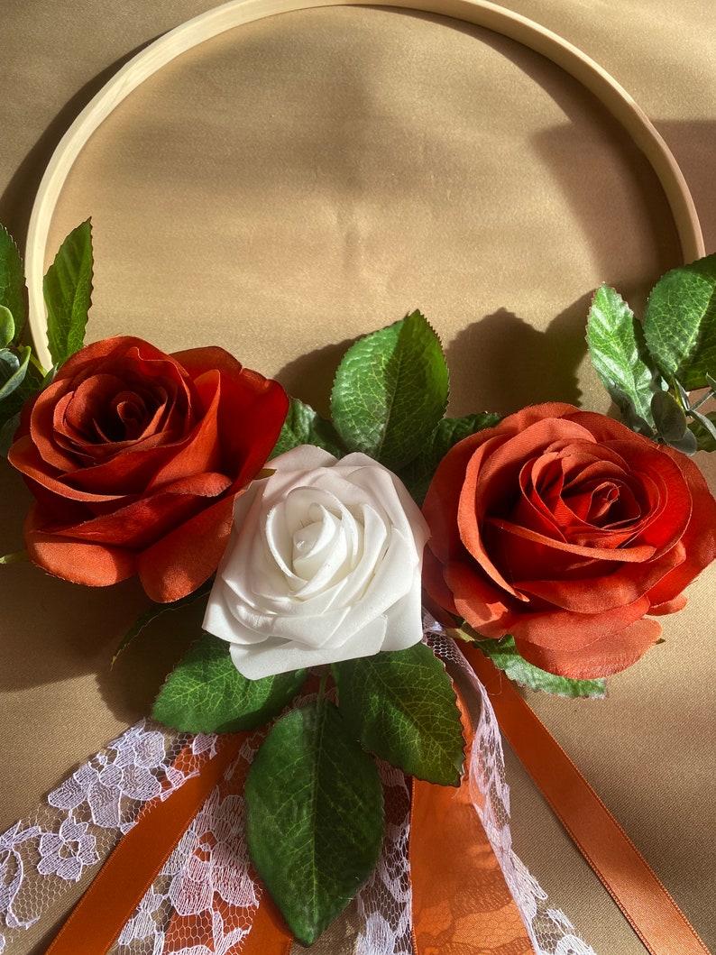Terracotta Flower Girl Hoop Wreath Bridesmaid Hoop Bouquet - Etsy