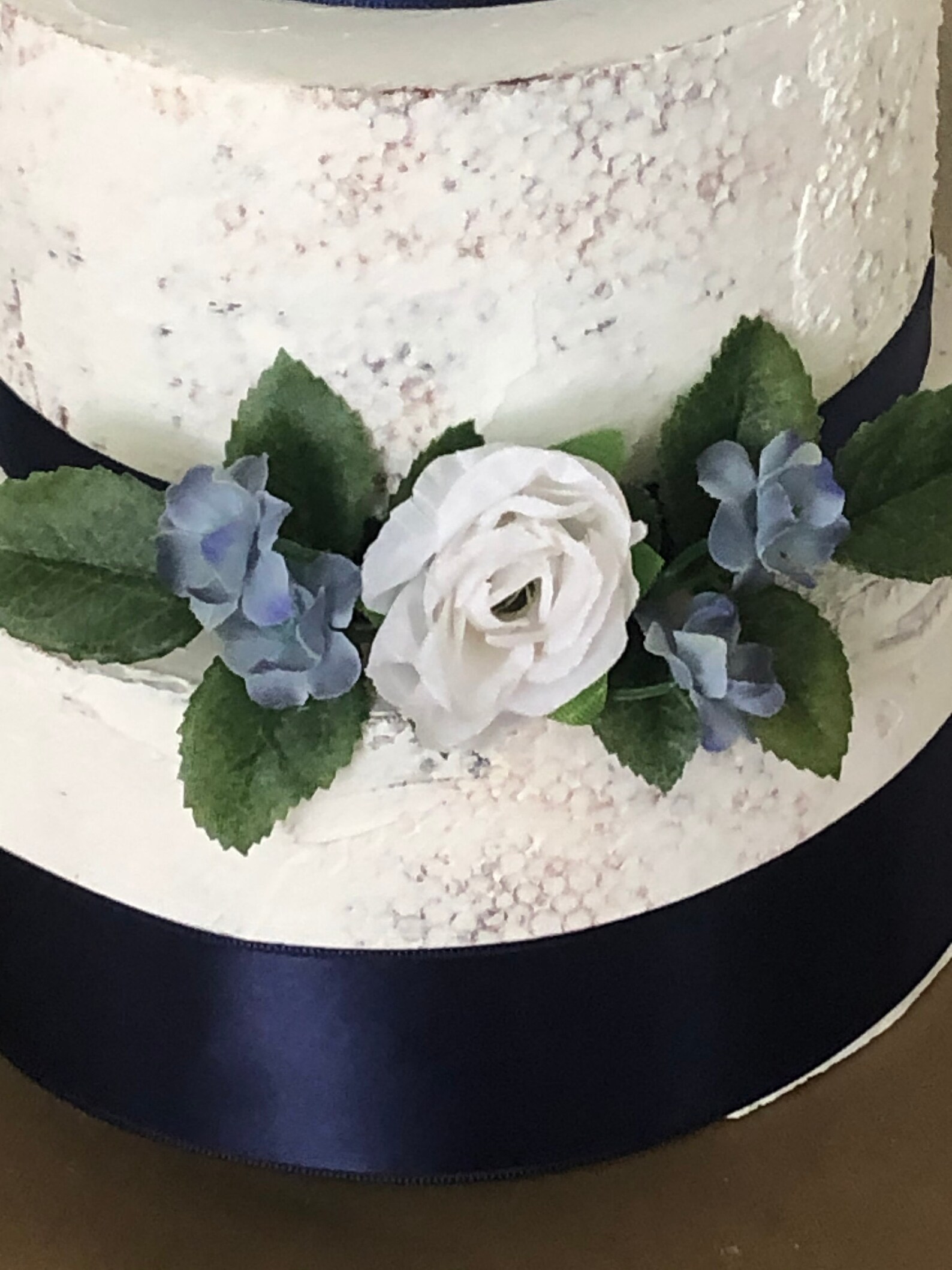 Slate/steel Blue & White Cake Topper Wedding Cake Topper - Etsy
