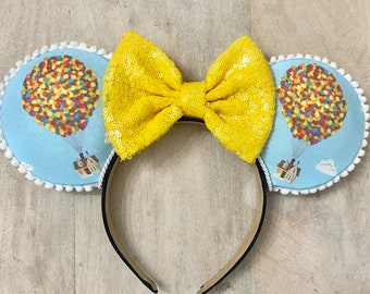 Mickey Ears Disney Pixar up Ears Carl and Ellie Disney Parks - Etsy