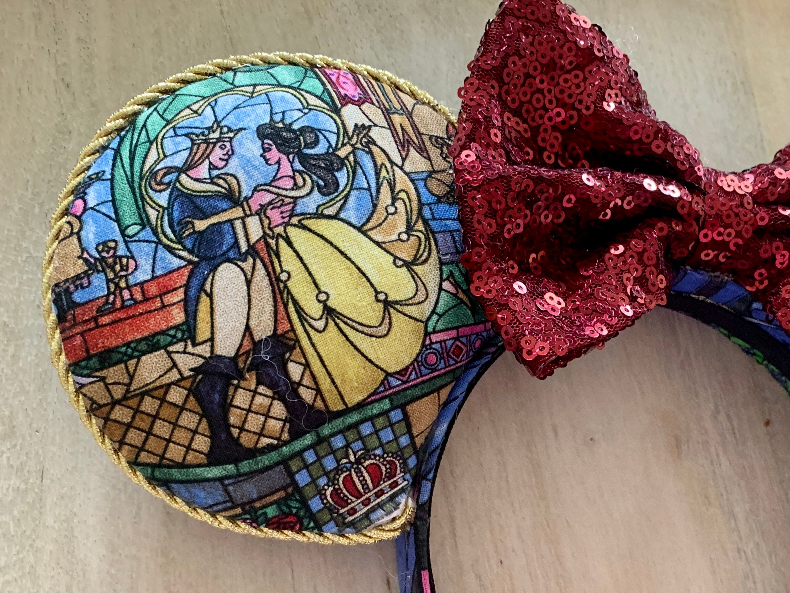 Beauty and the Beast Stained Glass Ears | Etsy