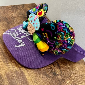 Happy Birthday Minnie Visor - Etsy