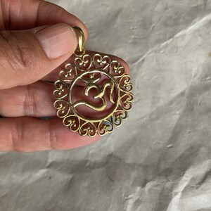Hindu Om Brass Pendant - Etsy