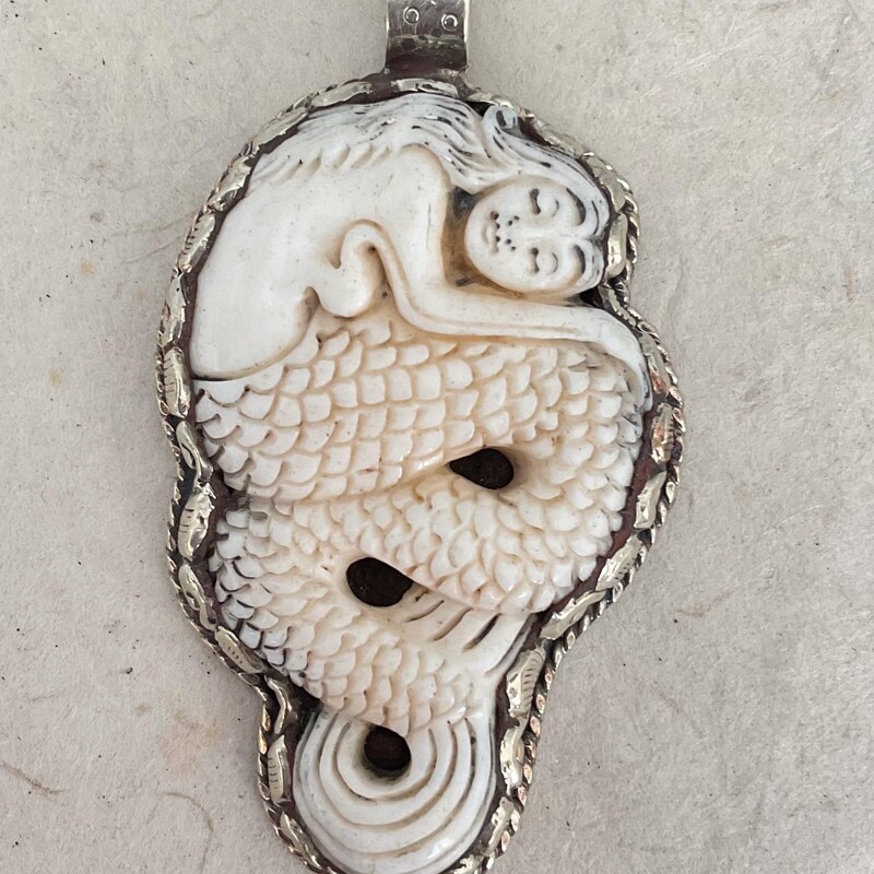 Carved Bone Pendant - Etsy