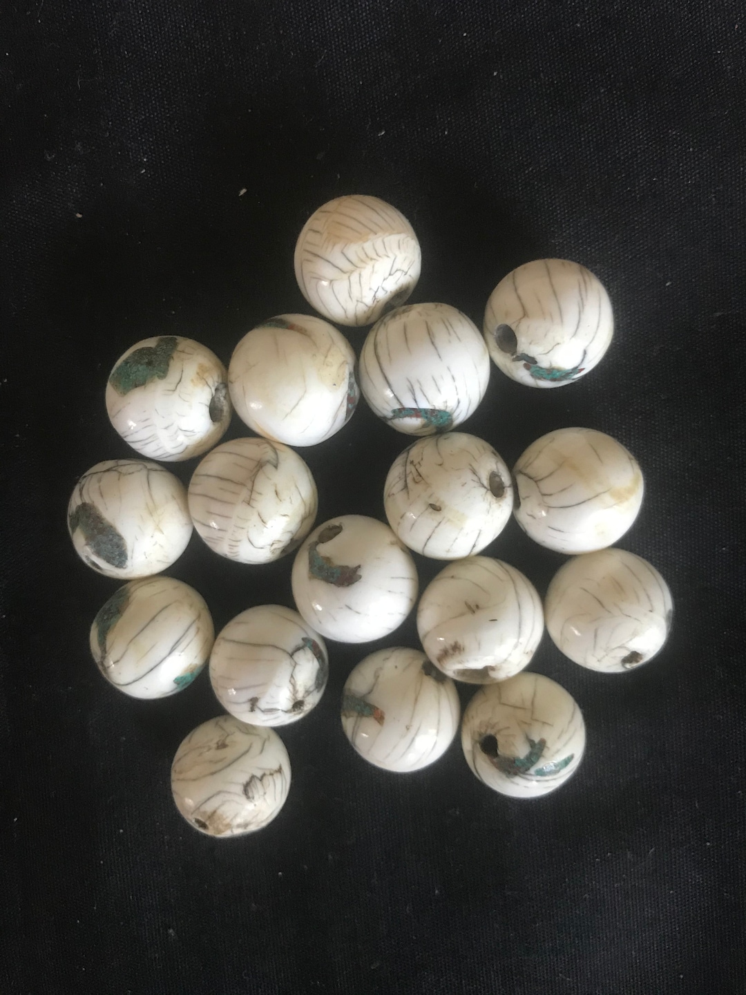 Tibetan Naga Shell Bead With Turquoise and Coral Inlaid! - Etsy