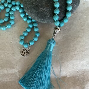 Tibetan Buddhist 108 Beads of 8mm Turquoise Mala/ Prayer Beads/ Rosary ...
