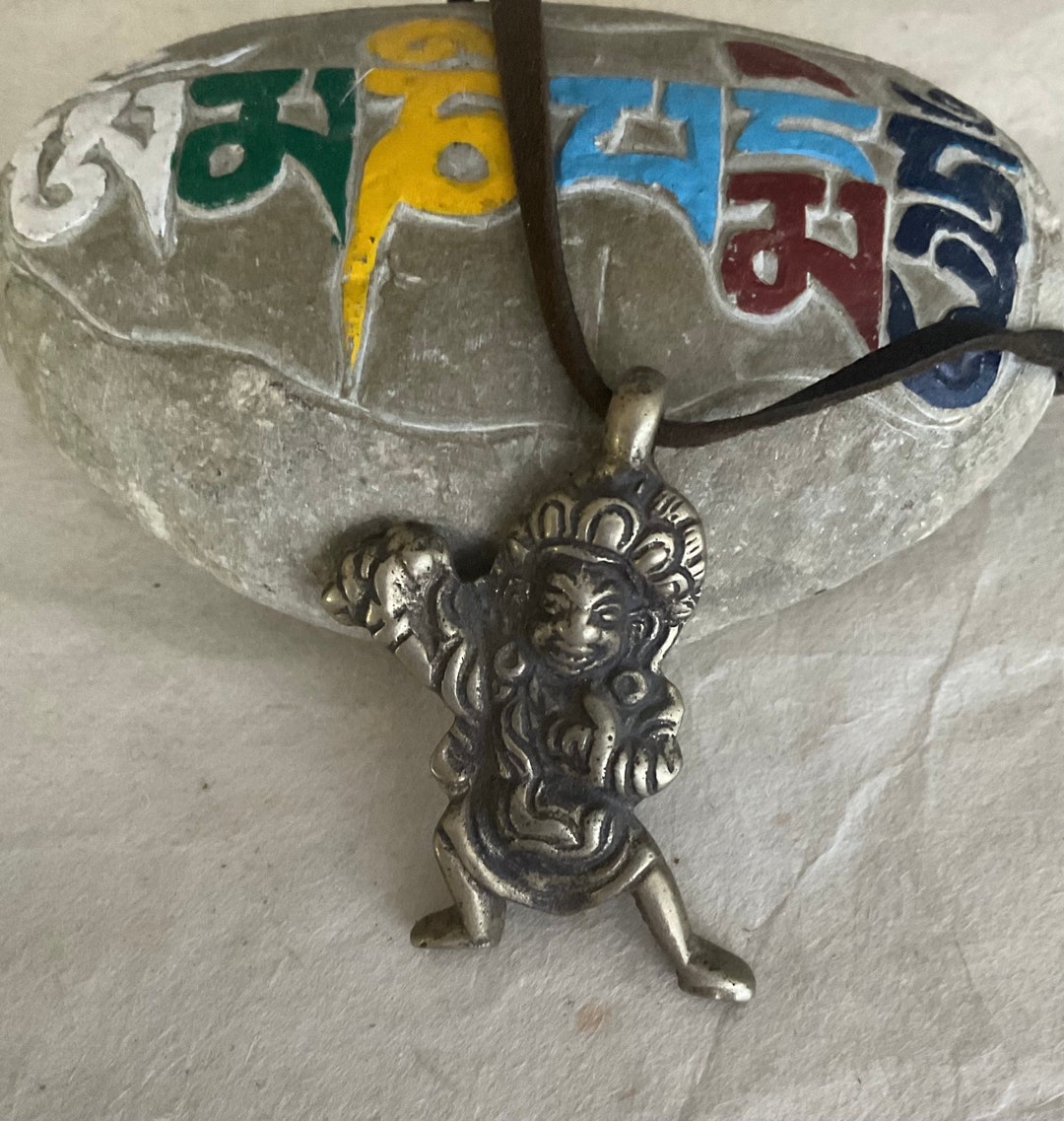 Old Brass Mahakala Thokcha Pendant / Vajrapani/ Talisman/ Protection ...
