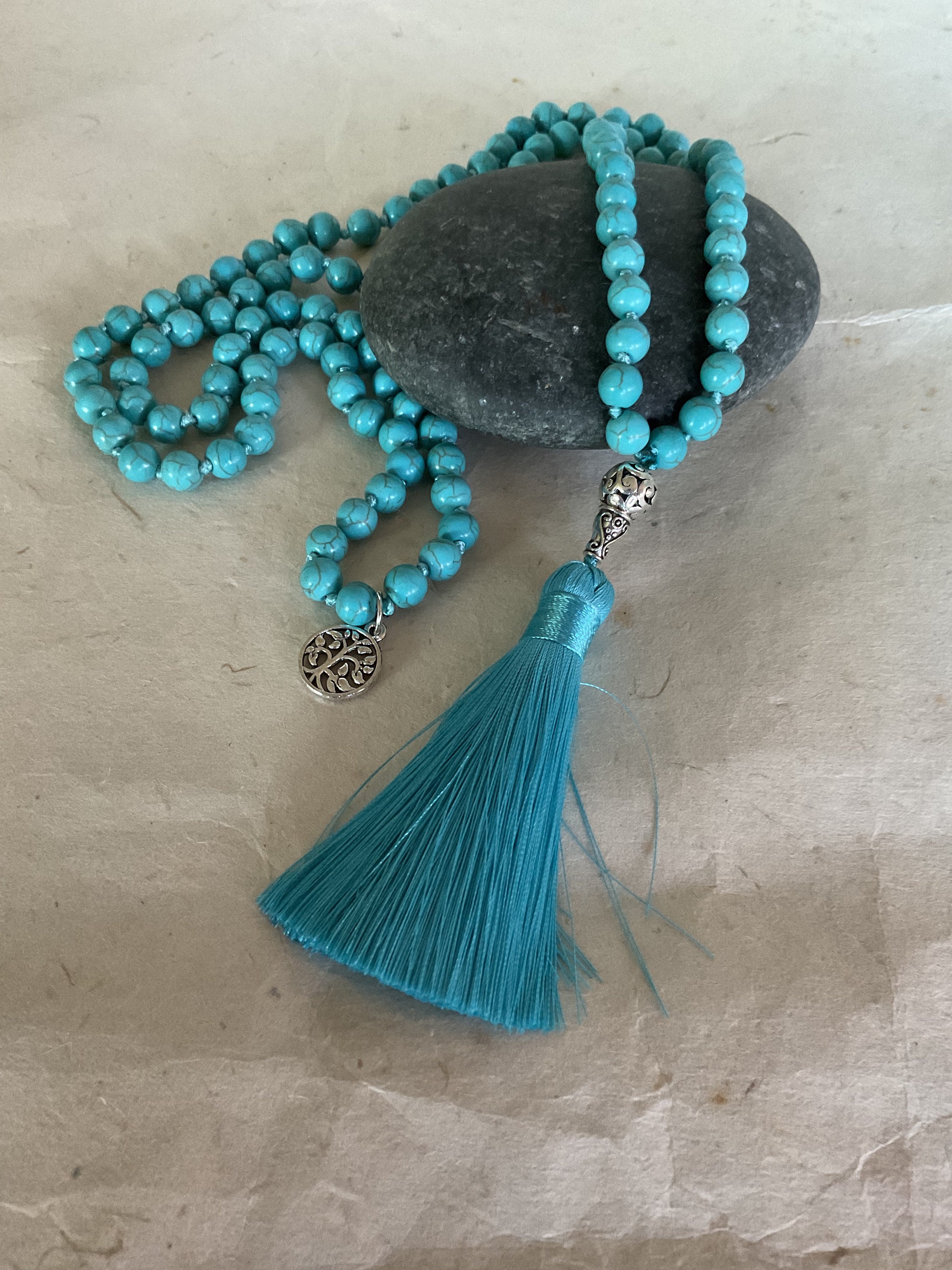 Tibetan Buddhist 108 Beads of 8mm Turquoise Mala/ Prayer - Etsy