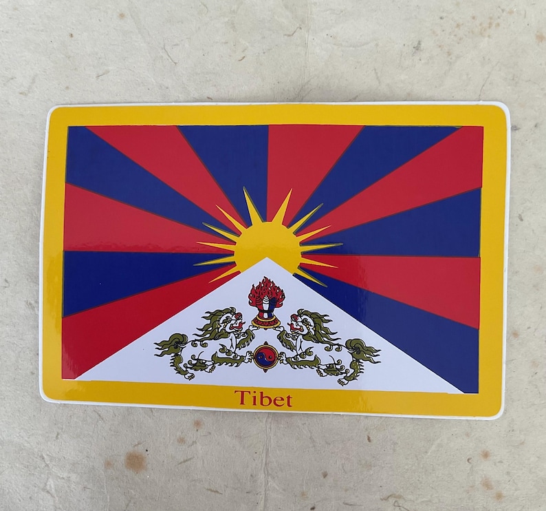 Tibetan Buddhist Stickers | Kalachakra & Tibet Flag - Etsy