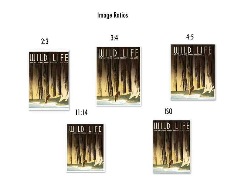 Printable Vintage National Parks Wild Life Poster US - Etsy