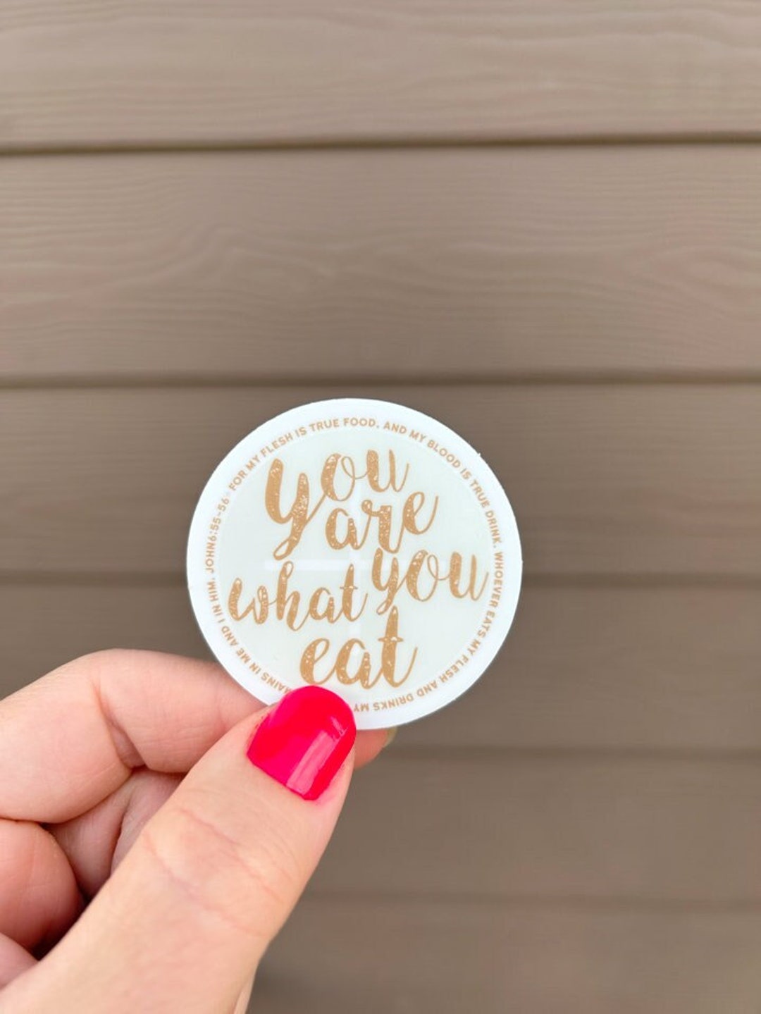 You Are What You Eat (bread of Life) Vinyl Sticker - Etsy