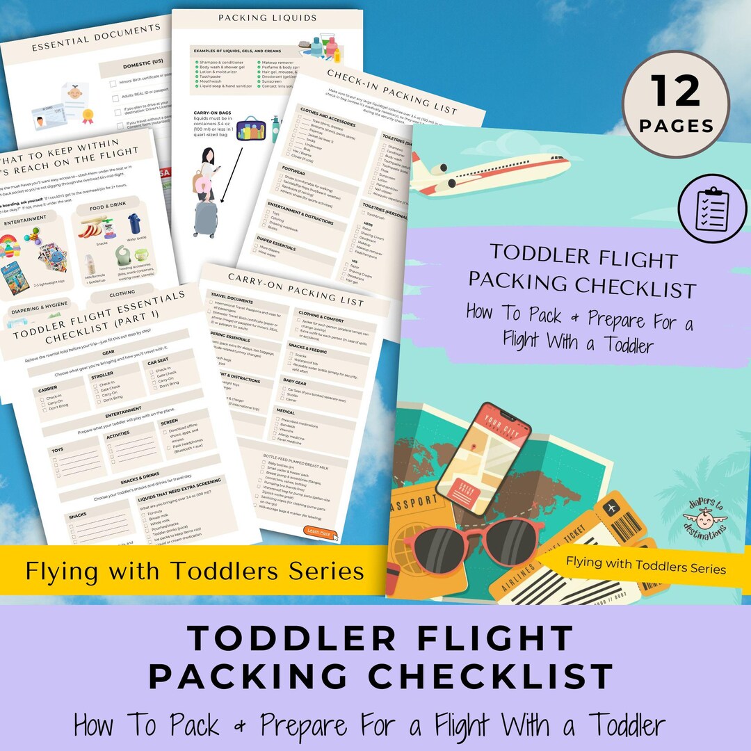 Toddler Flight Packing Checklist | Flying With Toddler Packing List ...
