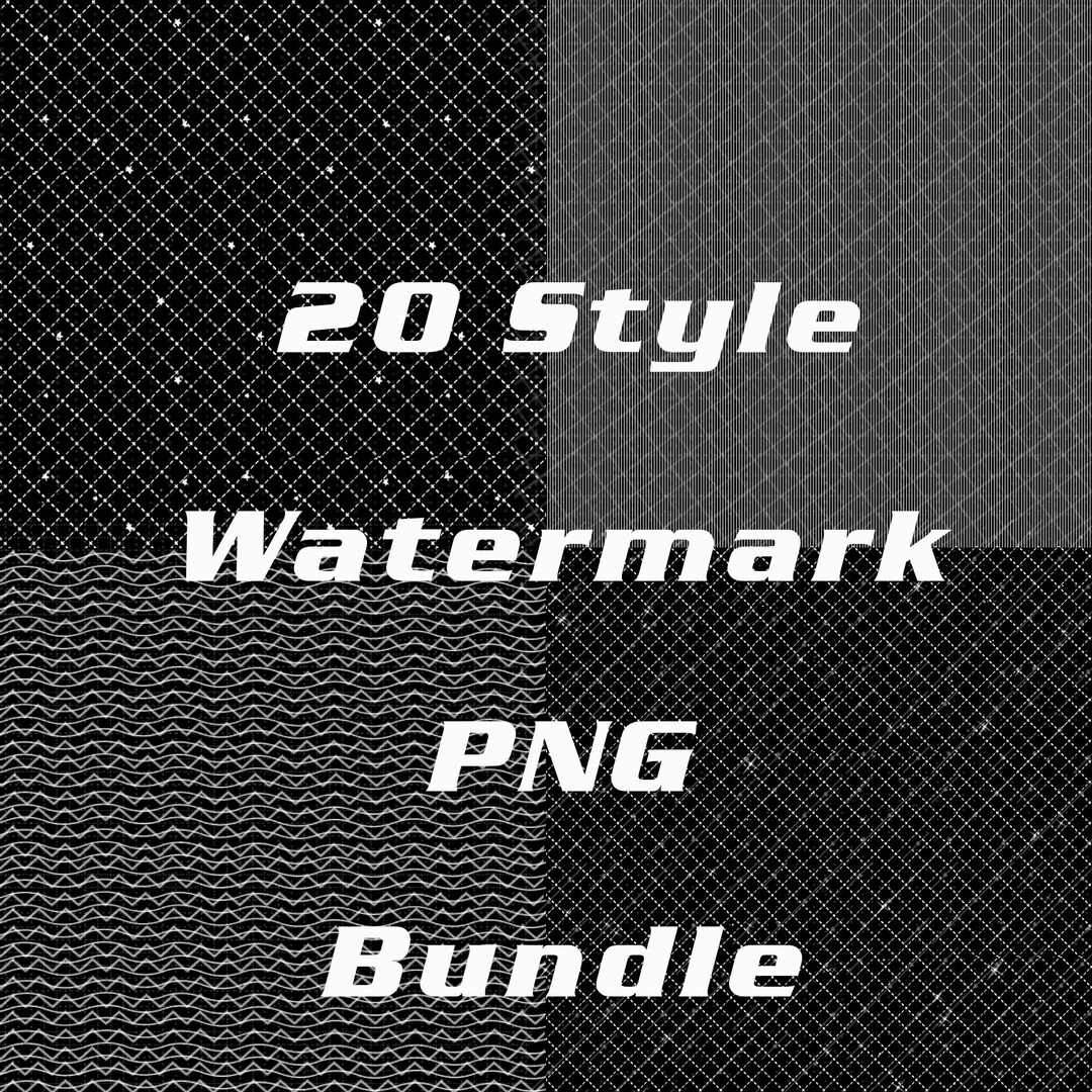 20 Style Watermark PNG Overlay Bundle (digital Download) - Etsy