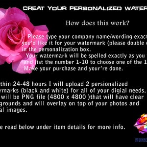 Customized Watermark Overlay PNG, / Personalized Watermark PNG, Company ...