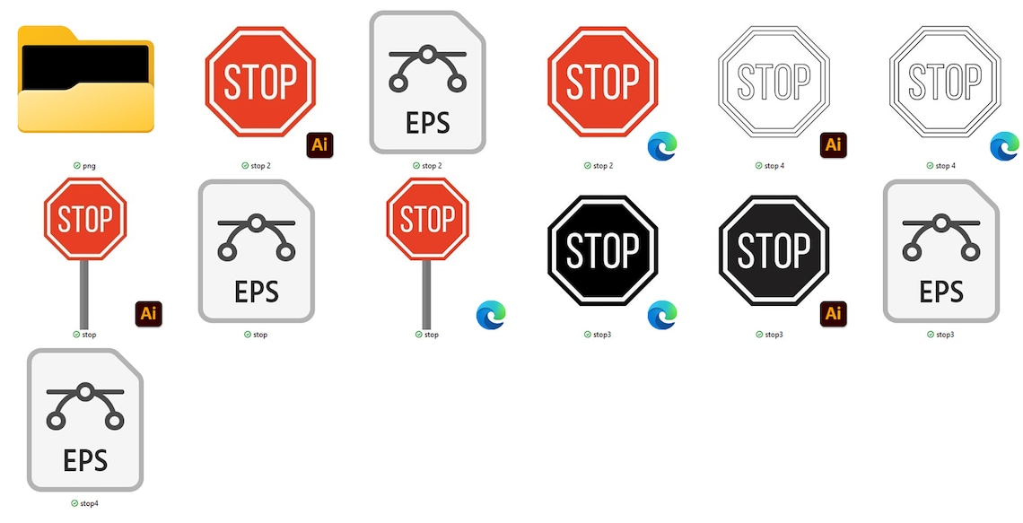 Stop Sign / Go Sign Bundle: Highway Font Graphics (digital Download) - Etsy