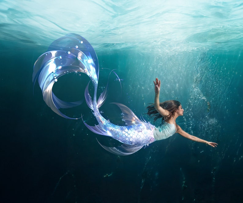 Gradient Glitter Abstract Mermaid Tail Png Design Overlay Bundle 16 ...