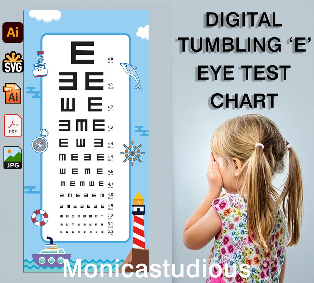 Sailor/lighthouse Digital Eye Test Chart for Optimal Visual Assessment ...