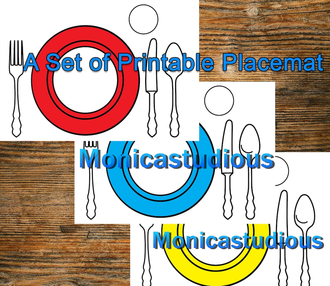 Printable Montessori Placemat: Table Setting Learning (digital Download ...