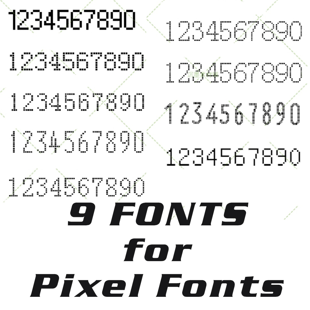 Pixel Fonts/fonts for Number Special Purpose Digital Number and Letter ...