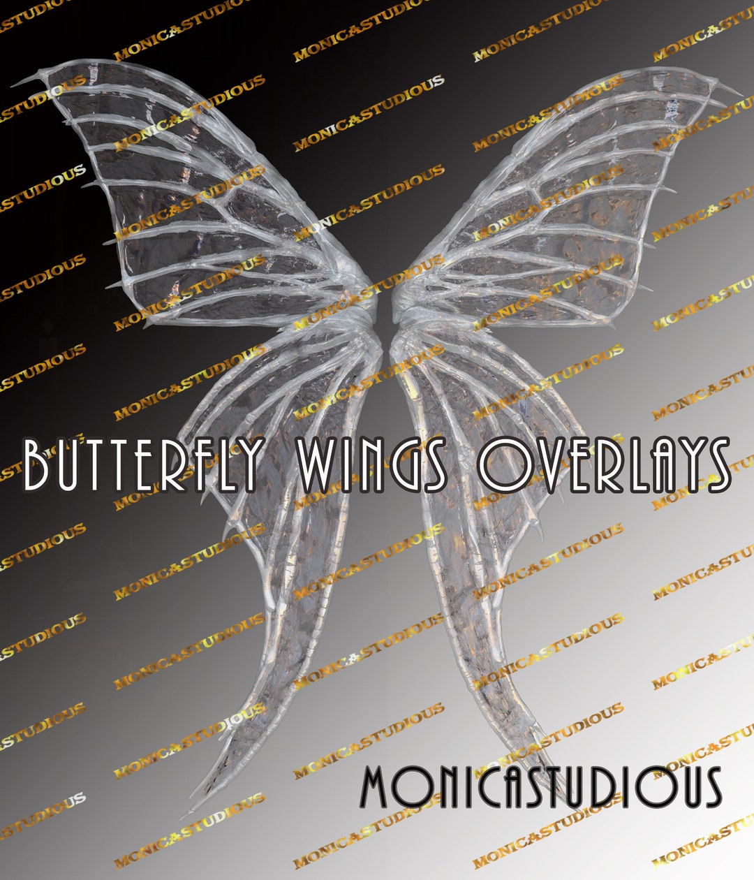 Photo Overlays/ 3 Transparent Butterfly Wings Overlay / 3 FAIRY Wings ...