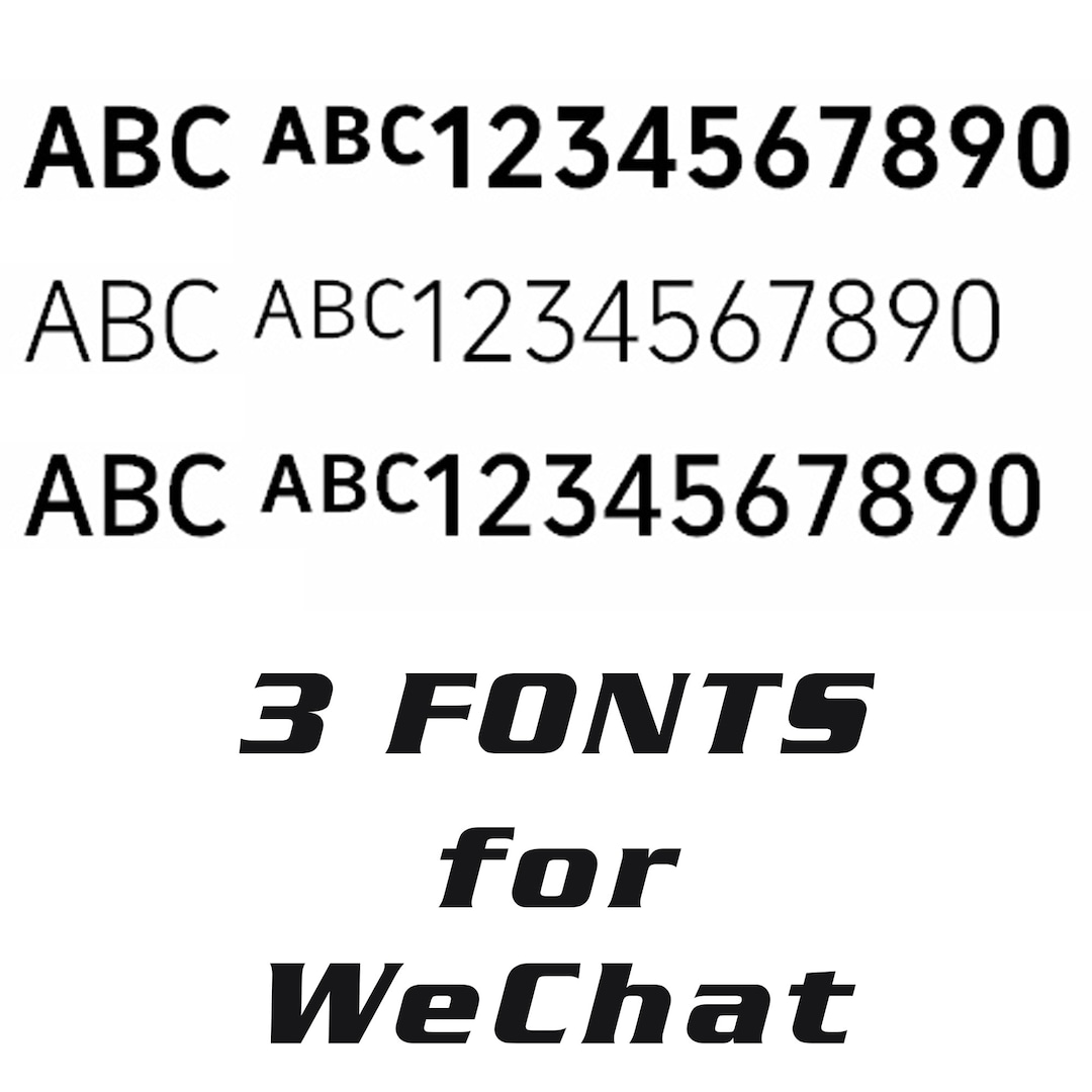 Wechat Number Fonts Bundles for Number Special Purpose Digital /number ...