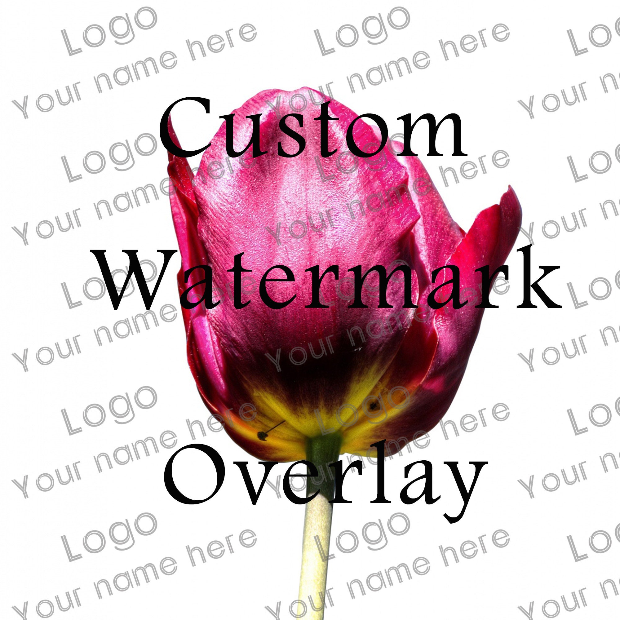 Customized Watermark Overlay PNG, / Personalized Watermark PNG, Company ...