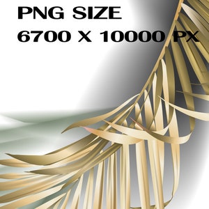 Black and Gold Tropical Leaves Clipart, Gold Foil Tropical Leaf PNG ...