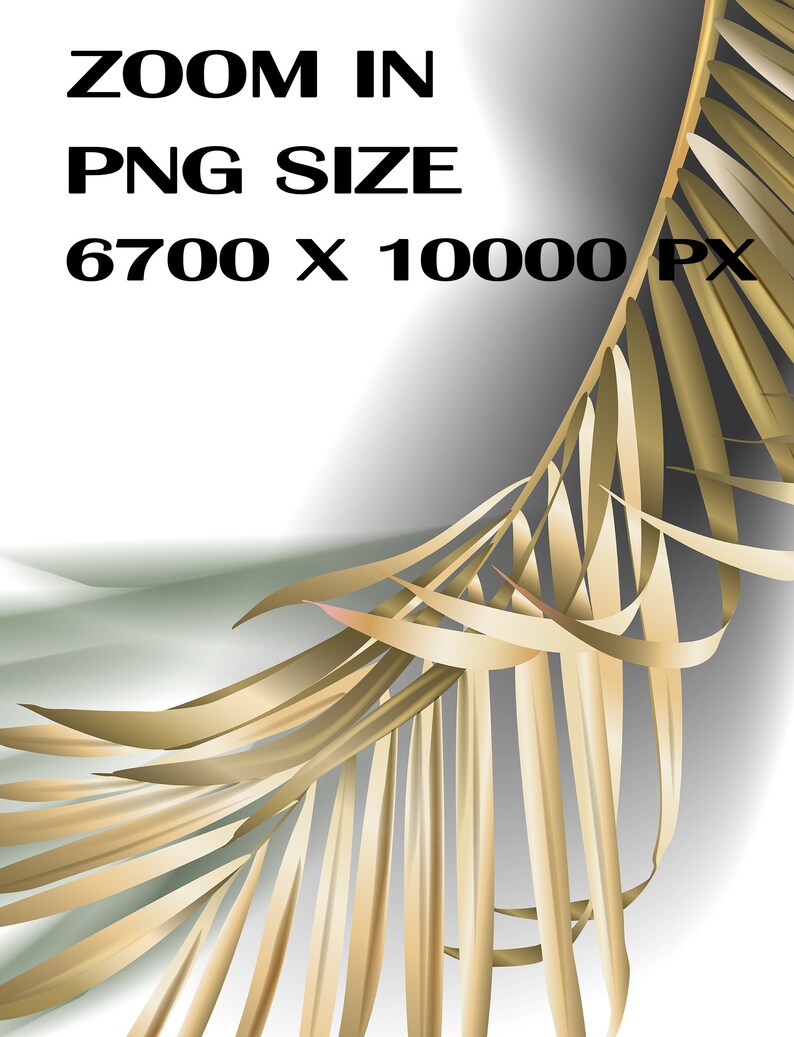 Black and Gold Tropical Leaves Clipart, Gold Foil Tropical Leaf PNG ...