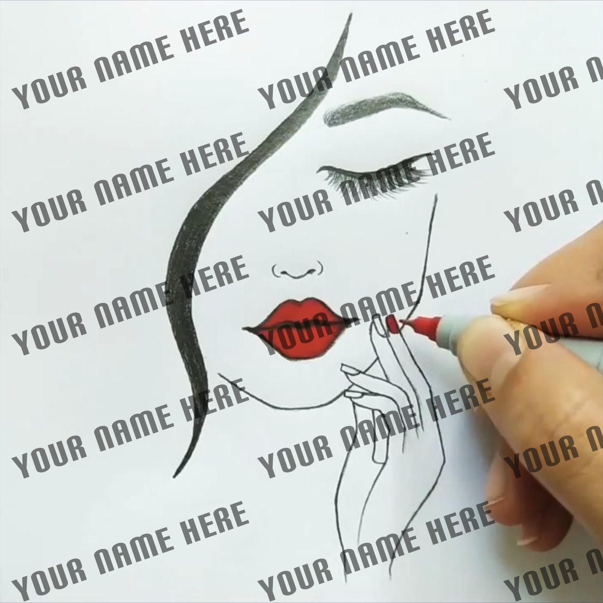 Customized Watermark Overlay PNG, / Personalized Watermark PNG, Company ...