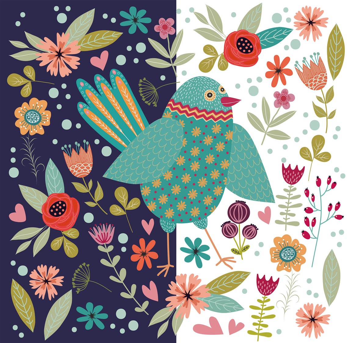 Bird Clipart Set ai /eps/instant Digital Download. Painted Clipart-cute ...