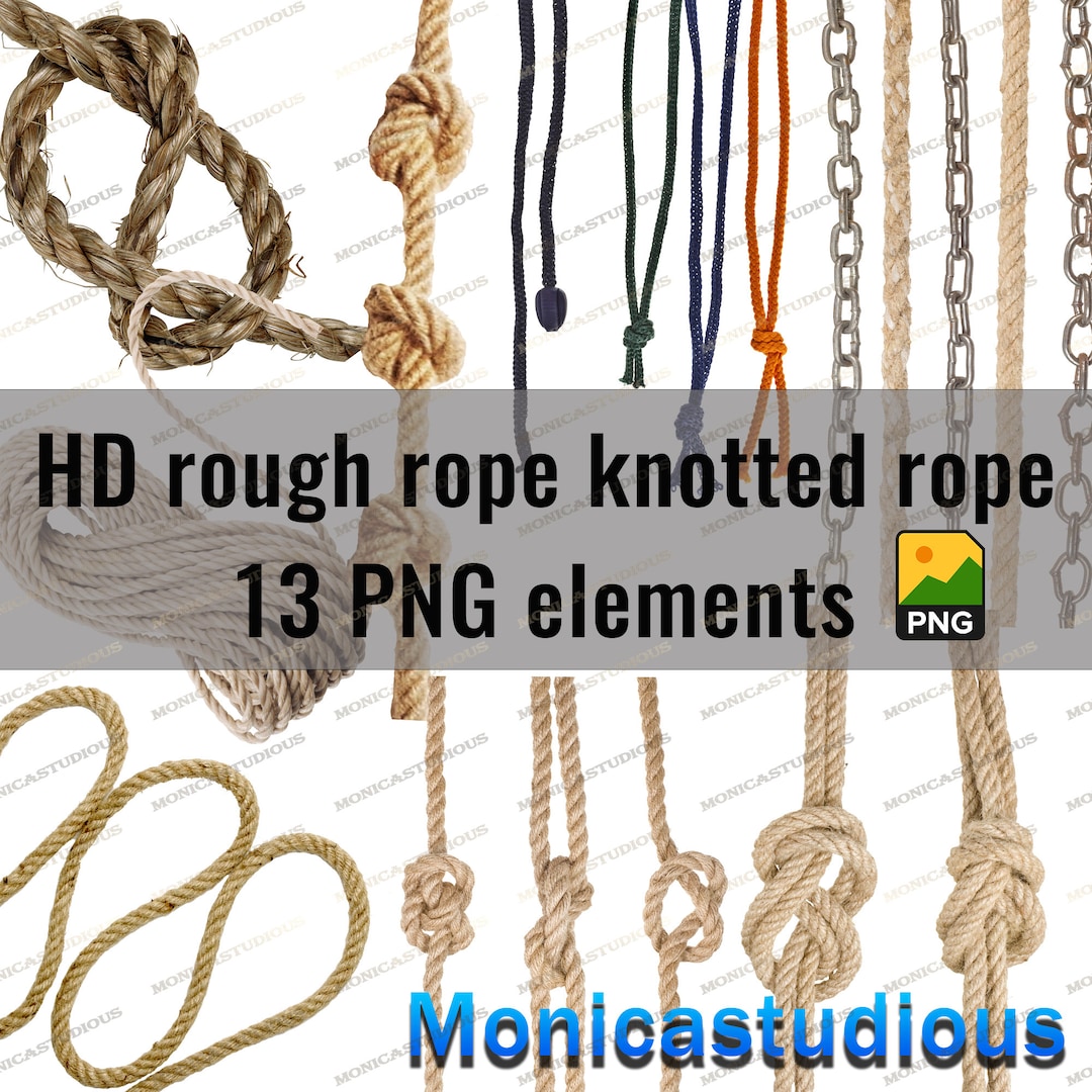 Hemp Rope Knots PNG Clipart: Nautical Rope Overlays (digital Download ...