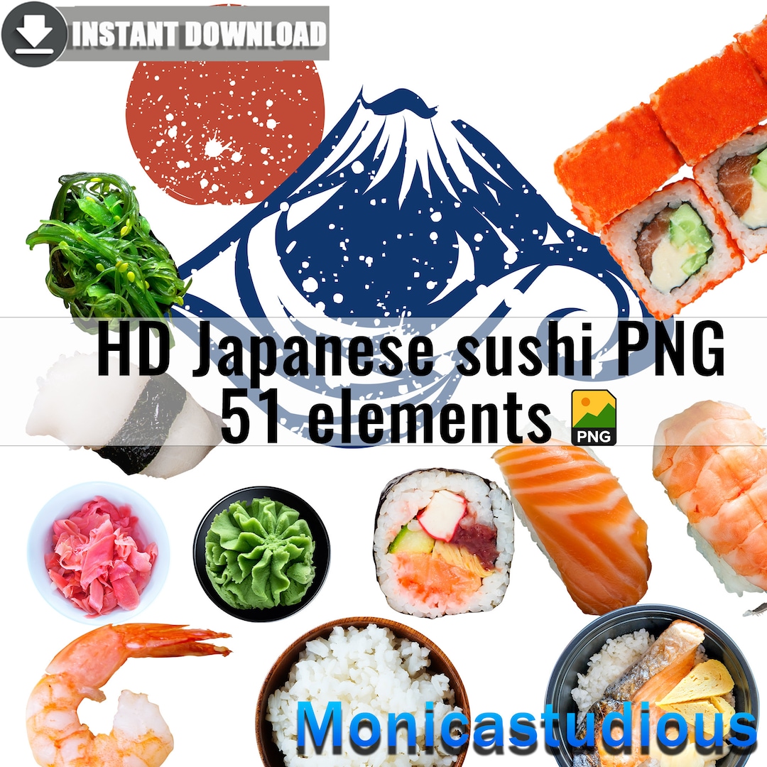 51 High-quality PNG Images of Japanese Sushi Rice Balls With Side ...