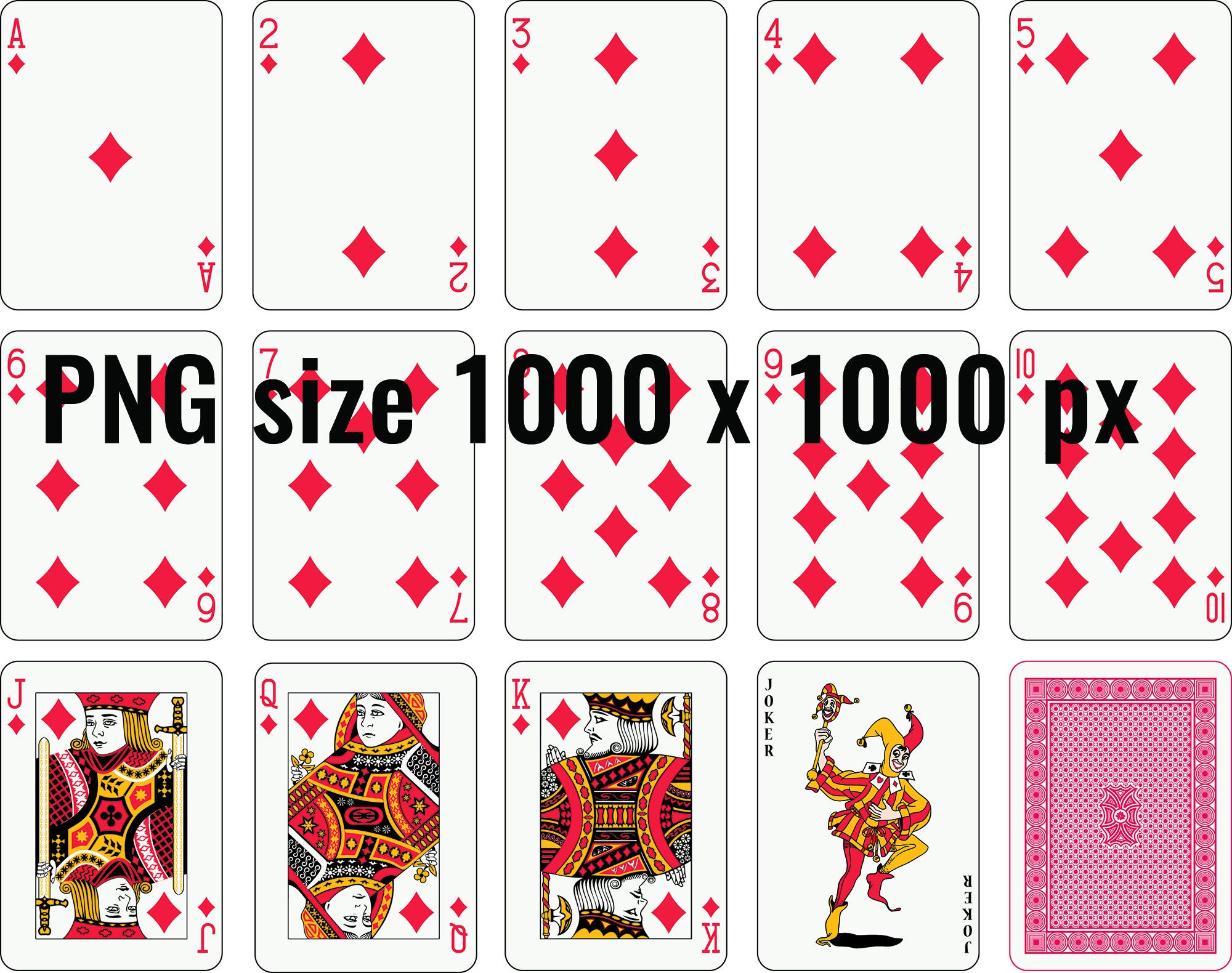 Classic Playing Cards Full Deck Vector Graphics (digital Download) - Etsy