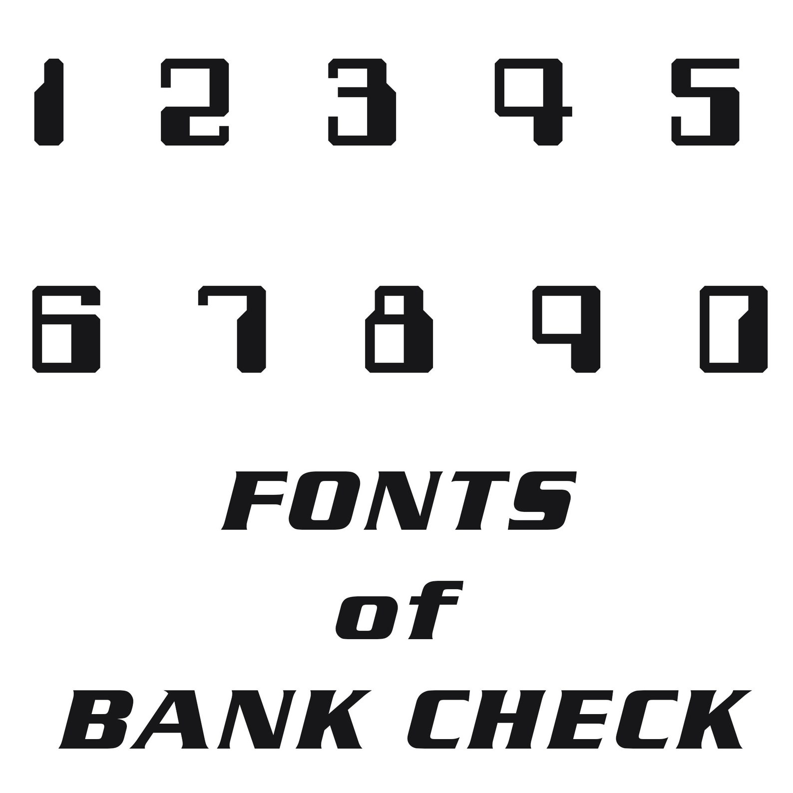 Bank Check Number Font: Special Purpose Digits (TTF Digital Download ...