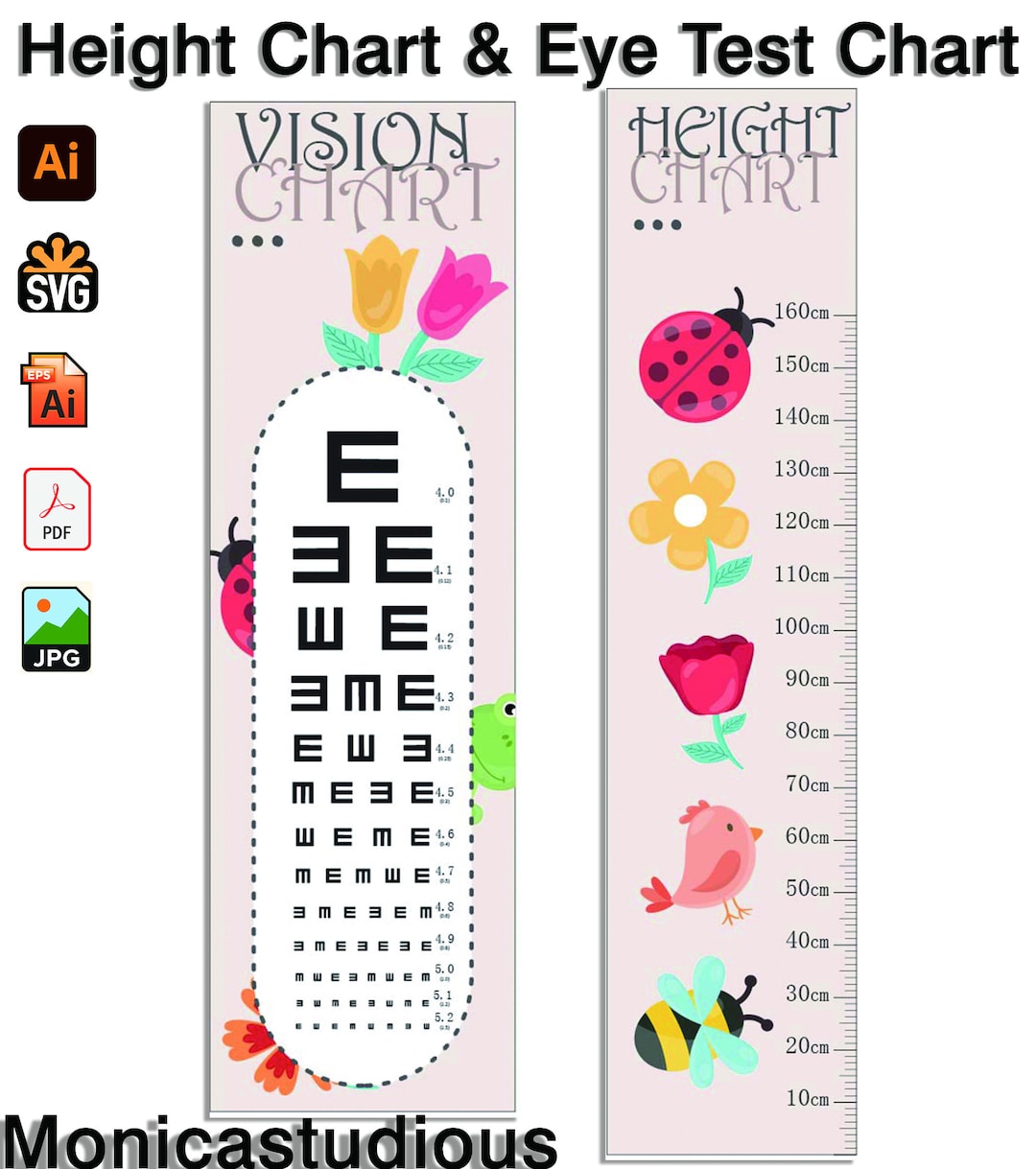 Combo Digital Tumbling Letter E Eye Test Chart Ophthalmology Decimal ...