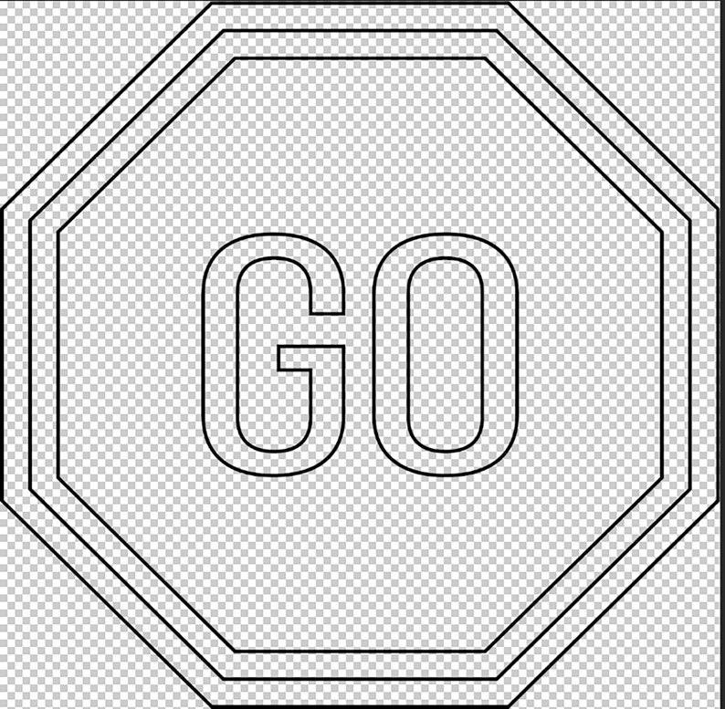 Stop Sign / Go Sign Bundle: Highway Font Graphics (digital Download) - Etsy
